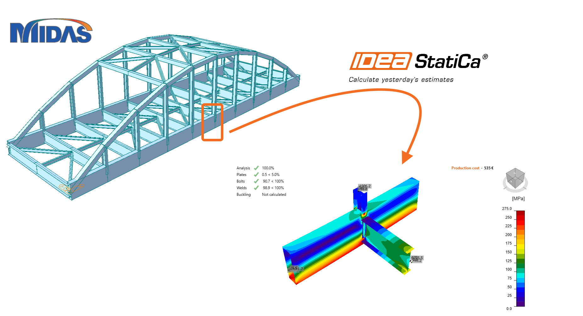 MIDAS & IDEA StatiCa – The powerful BIM integration | IDEA StatiCa